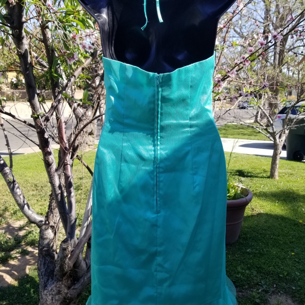 Mermaid Teal Evening Gown - Gem